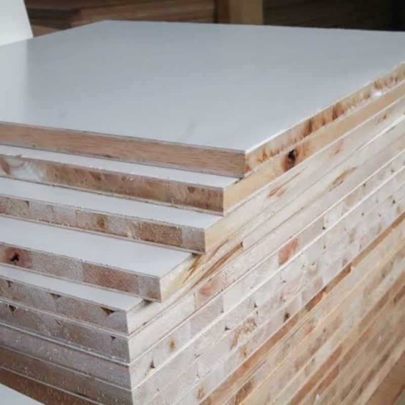 Jual TRIPLEK BLOCKBOARD MELAMIN PUTIH DOFF 1MUKA TEBAL 18MM | TRIPLEK ...