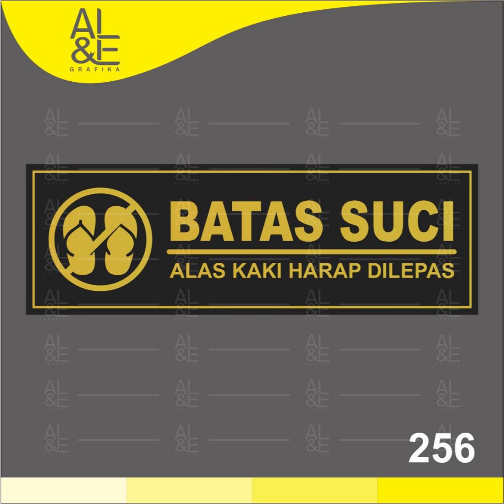 Jual 256 - Stiker Batas Suci, Alas Kaki Harap Dilepas, Gold, Ukuran 30 ...