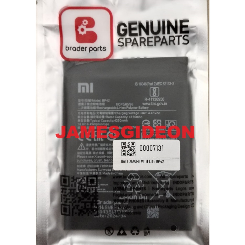 Jual BATERAI BATTERY Xiaomi Mi 11 Lite BP42 | Shopee Indonesia