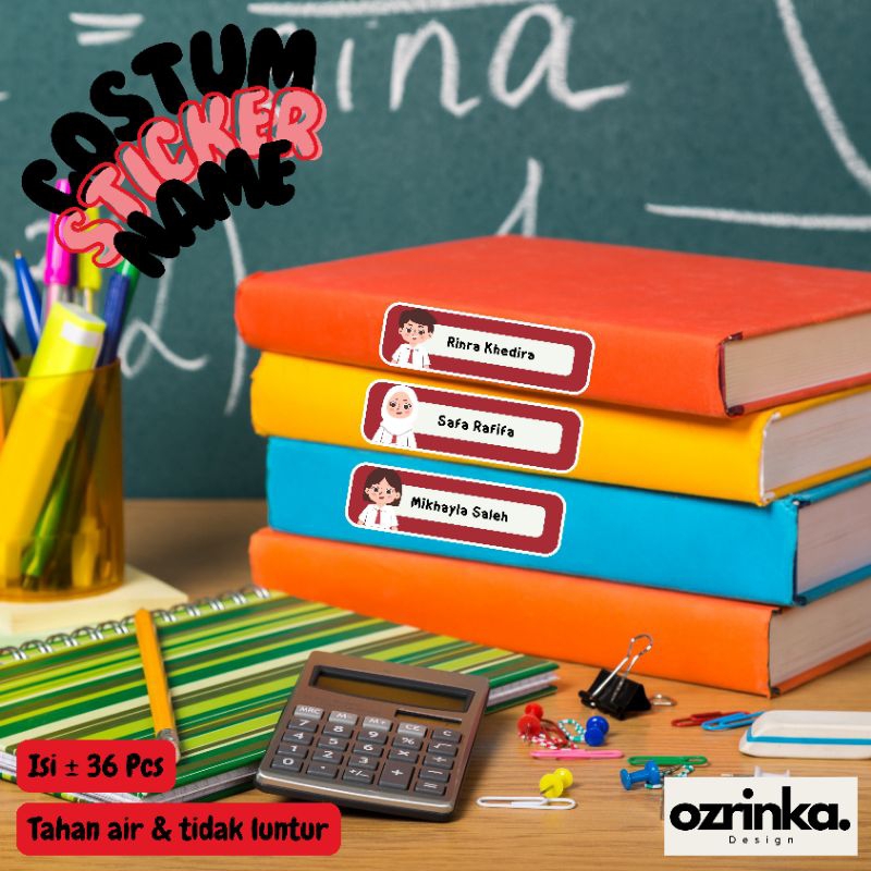 Jual Sticker Label Nama Anak SD | Back to school | Shopee Indonesia