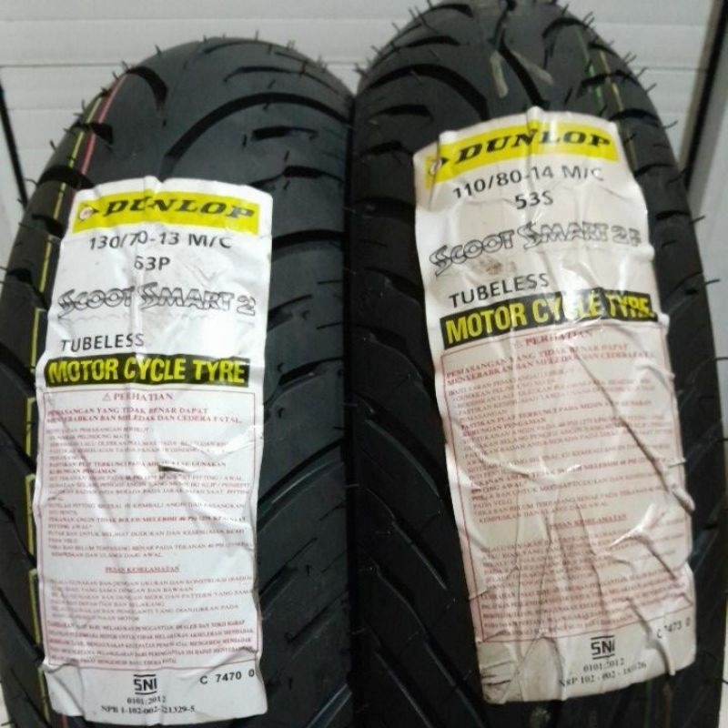 Jual 1 PAKET BAN HONDA ADV 150 DUNLOP SCOOTSMART2 130/70-13 | 110/80-14 ...