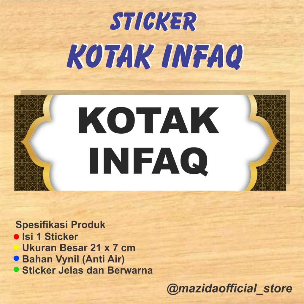 Jual Sticker Kotak Infaq Sedekah Masjid Anti Air | Shopee Indonesia