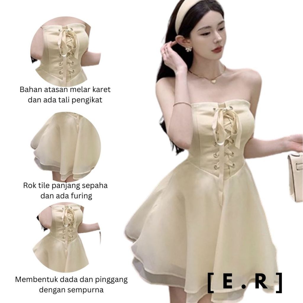 Jual Niche White French Gaun/Gaun Vintage Retro/Vintage Gaun White ...