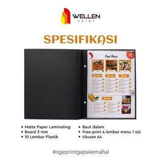 Jual WELLEN PRINT – Cetak Menu Book Insert Paper A4 Custom / Print Buku ...