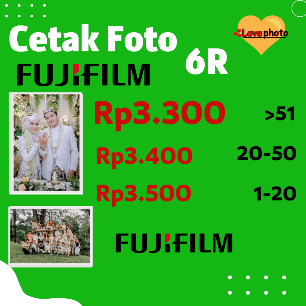 Jual Cetak foto fujifilm Cetak 6R 15x20 kualitas lab Full Print Mesin ...
