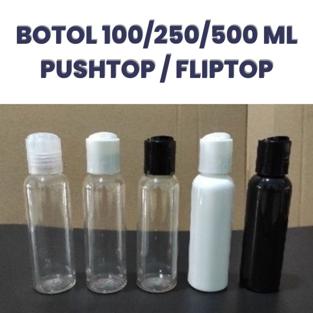 Jual botol presstop / fliptop / spray / trigger / pump 100ml 150ml 250ml 500ml plastik PET ...