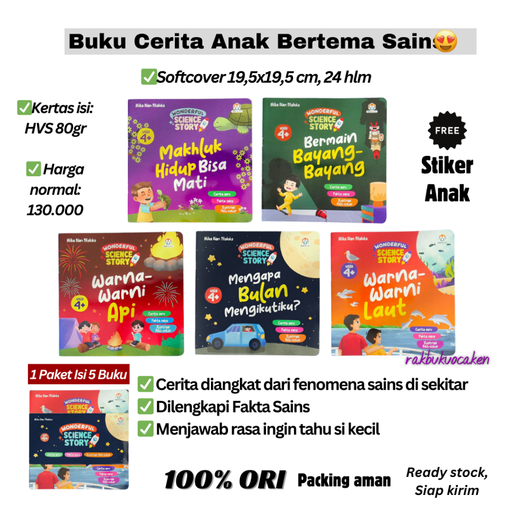 Jual Bundling 5 Buku Pengetahuan Sains Anak Wonderful Science Story ...