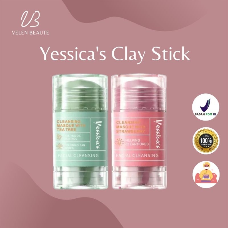 Jual Yessica Clay Stick Tea Tree dan Strawberry 50ml BPOM | Shopee ...
