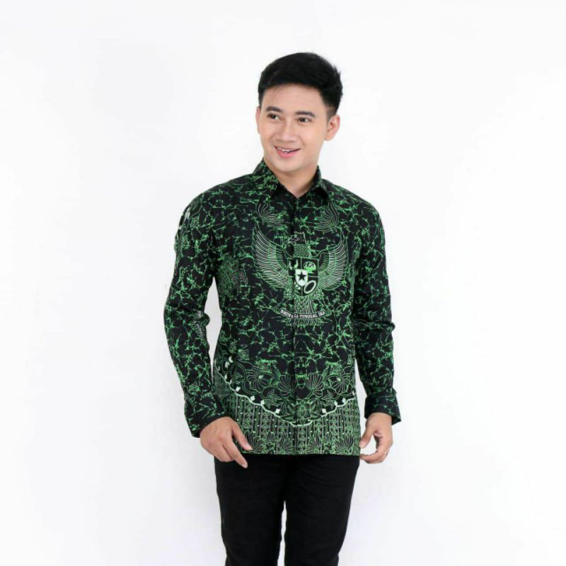 Jual Kemeja batik garuda Lambang negara Indonesia katun halus printing ...