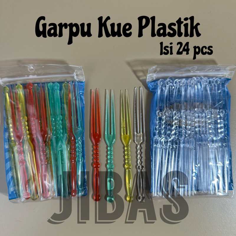 Jual Garpu Kue Plastik Warna Warni Bening ROYAL / Garpu Buah Cake Ulang ...