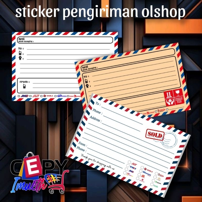 Jual (50 PCS) STIKER LABEL PENGIRIMAN OLSHOP/STIKER PENGIRIMAN OLSHOP ...