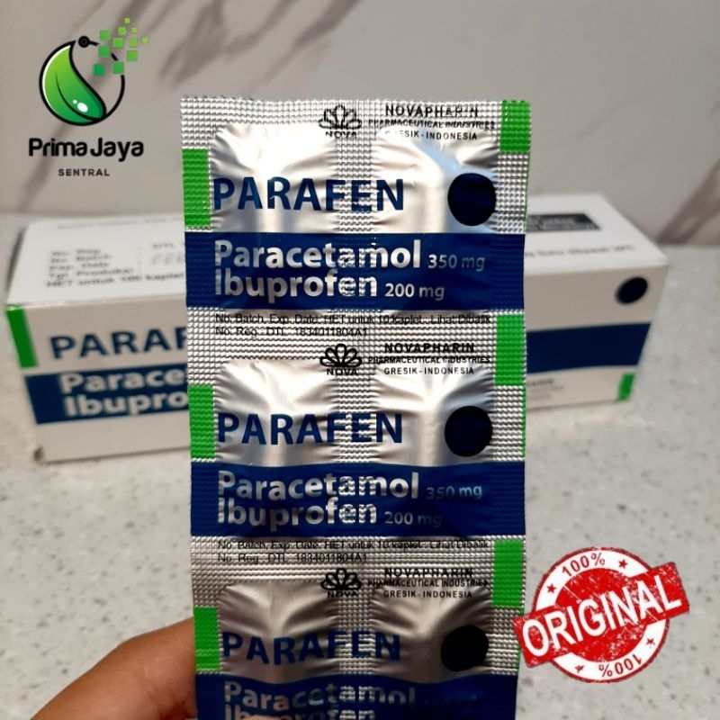 Jual [1STRIP] PARAFEN TABLET / PARACETAMOL NYERI SAKIT GIGI SAKIT GIGI SAKIT KEPALA NYERI HAID ...