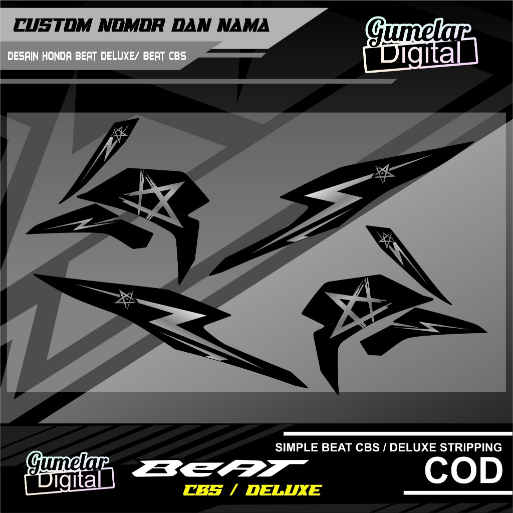 Jual STRIPPING SIMPEL HONDA BEAT DELUXE BEAT STREET PETIR SANTANIC ...