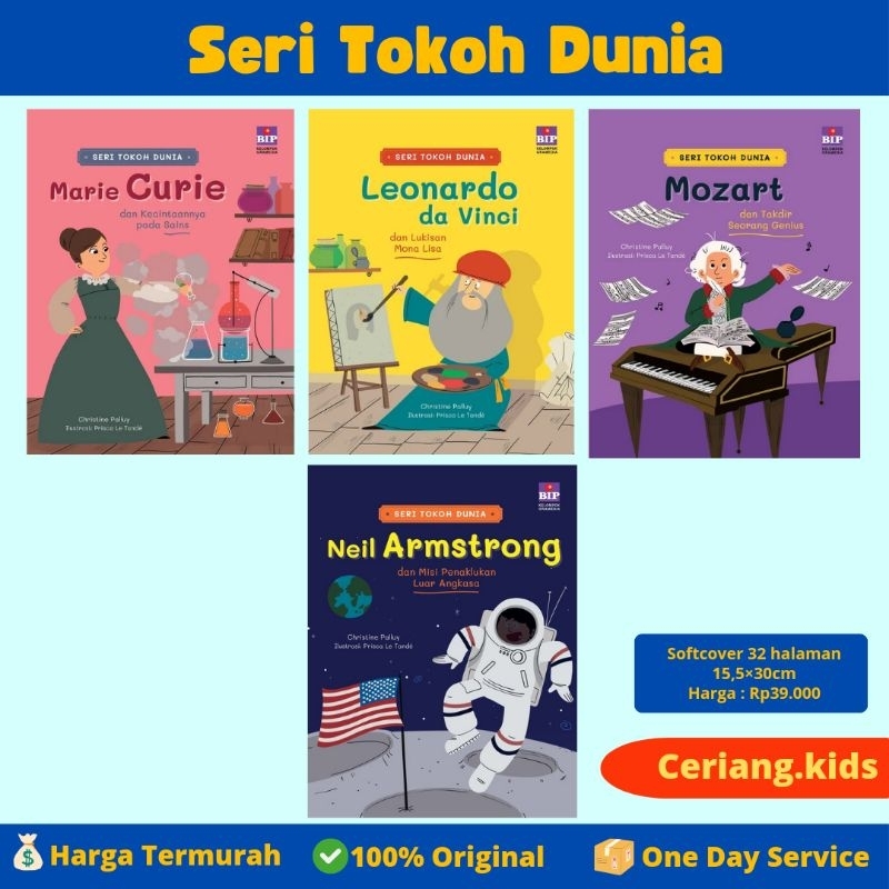 Jual Seri Tokoh Dunia : Marie Curie Leonardo da Vinci Mozart Neil ...