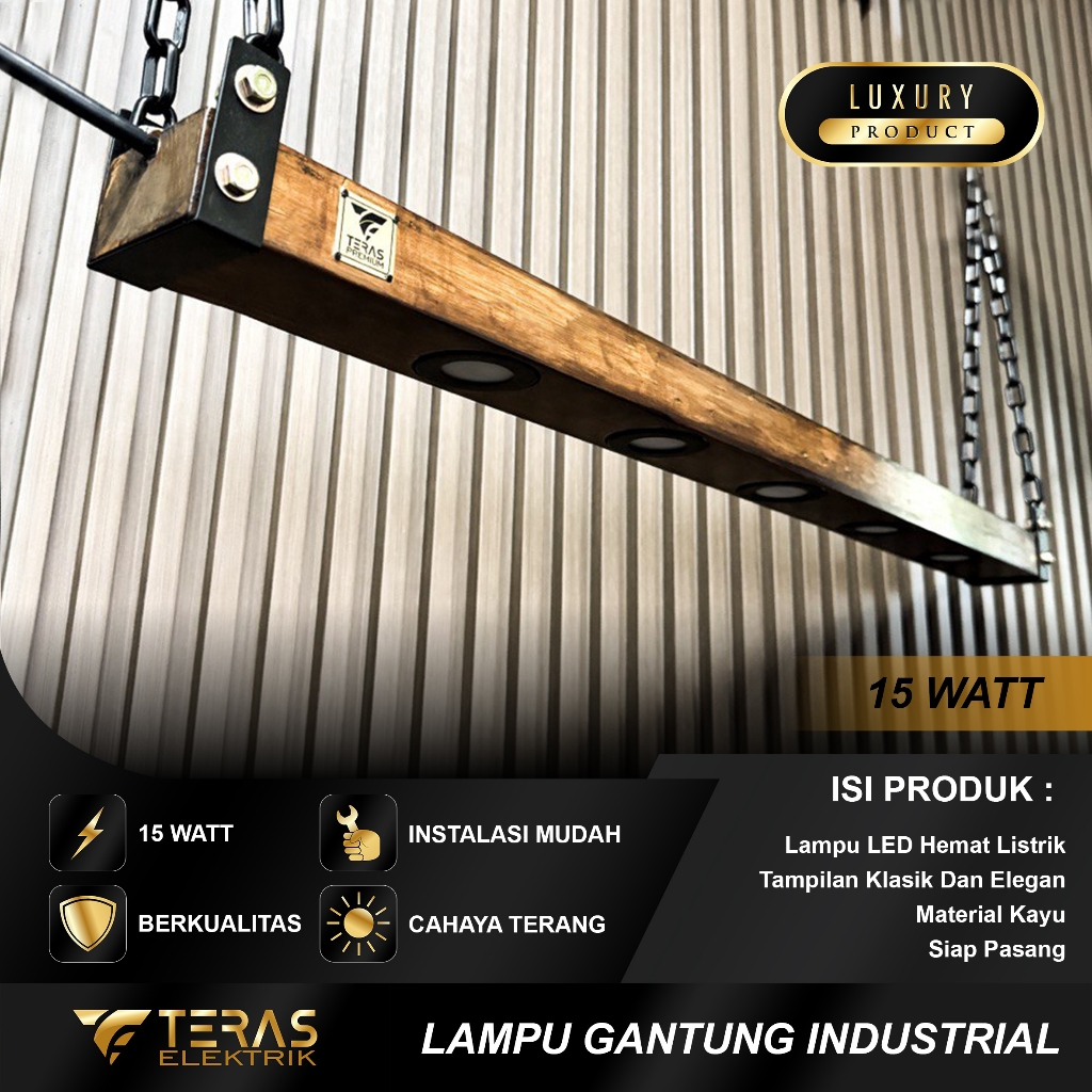 Jual Lampu Gantung Industrial Wooden Light Aesthetic Lampu Mini Bar ...