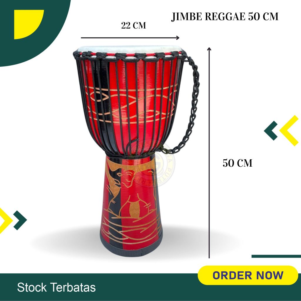 Jual Termurah Gendang Kendang Jimbe Darbuka 50 cm Edisi Spesial Black ...