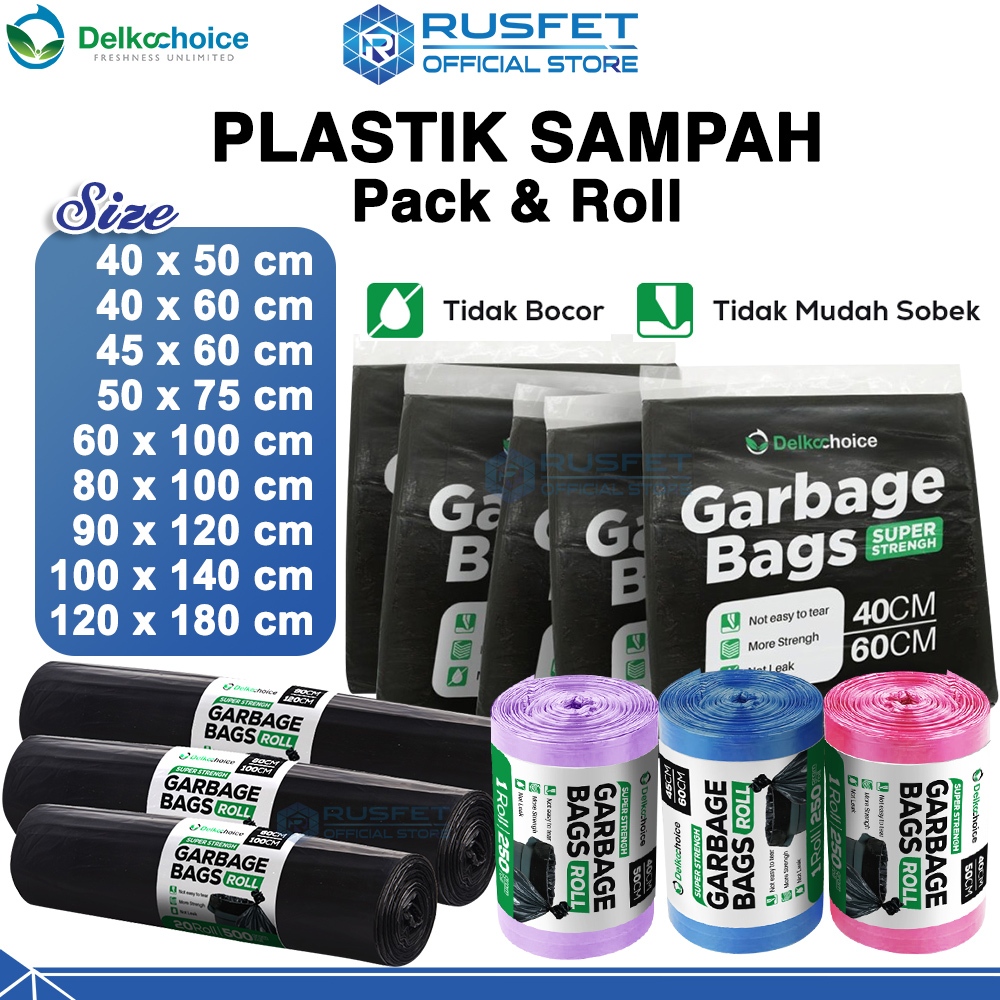 Jual Kantong Plastik Sampah PACK ROLL Tebal Trash Bag Premium Besar Termurah DELKOCHOICE ...