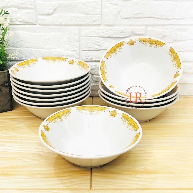 Jual 6PCS MANGKOK KERAMIK MAHKOTA 7INC / 6PCS MANGKOK KERAMIK JAGO 15CM ...