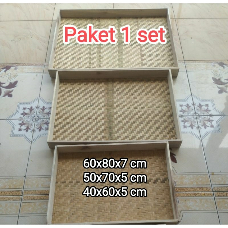 Jual tampah tumpeng/tampah persegi panjang/tampah kotak | Shopee Indonesia