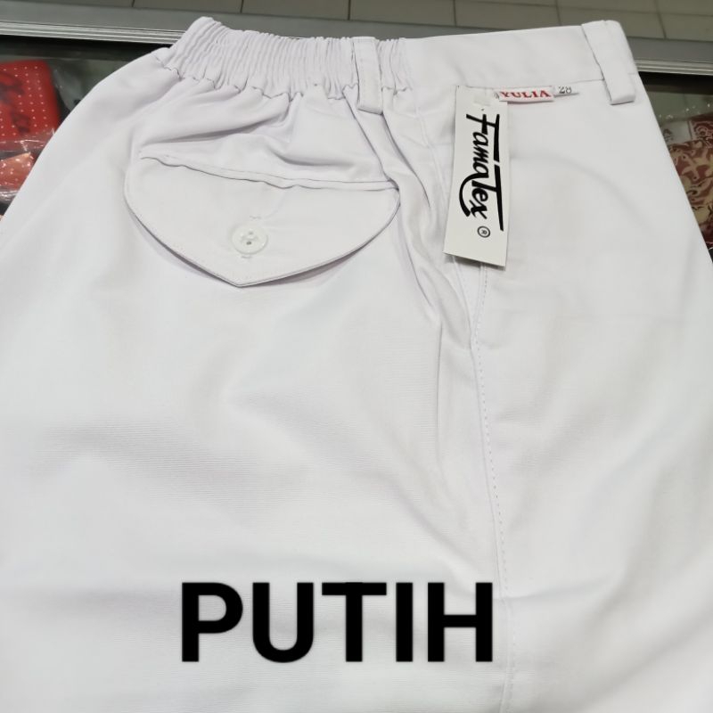 Jual SERAGAM SEKOLAH - MERK YULIA - CELANA PANJANG PUTIH UNTUK SISWA TK/SD/MI/SMP/MTS/SMA/MA ...