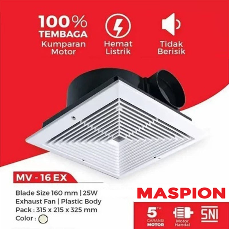 Jual Exhaust Fan Maspion MV-16EX / Blower Plafon/ Penghisap Udara ...
