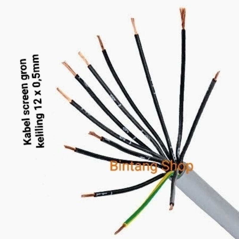 Jual kabel isi 12 x 0,5mm gron keliling screen per meter | Shopee Indonesia