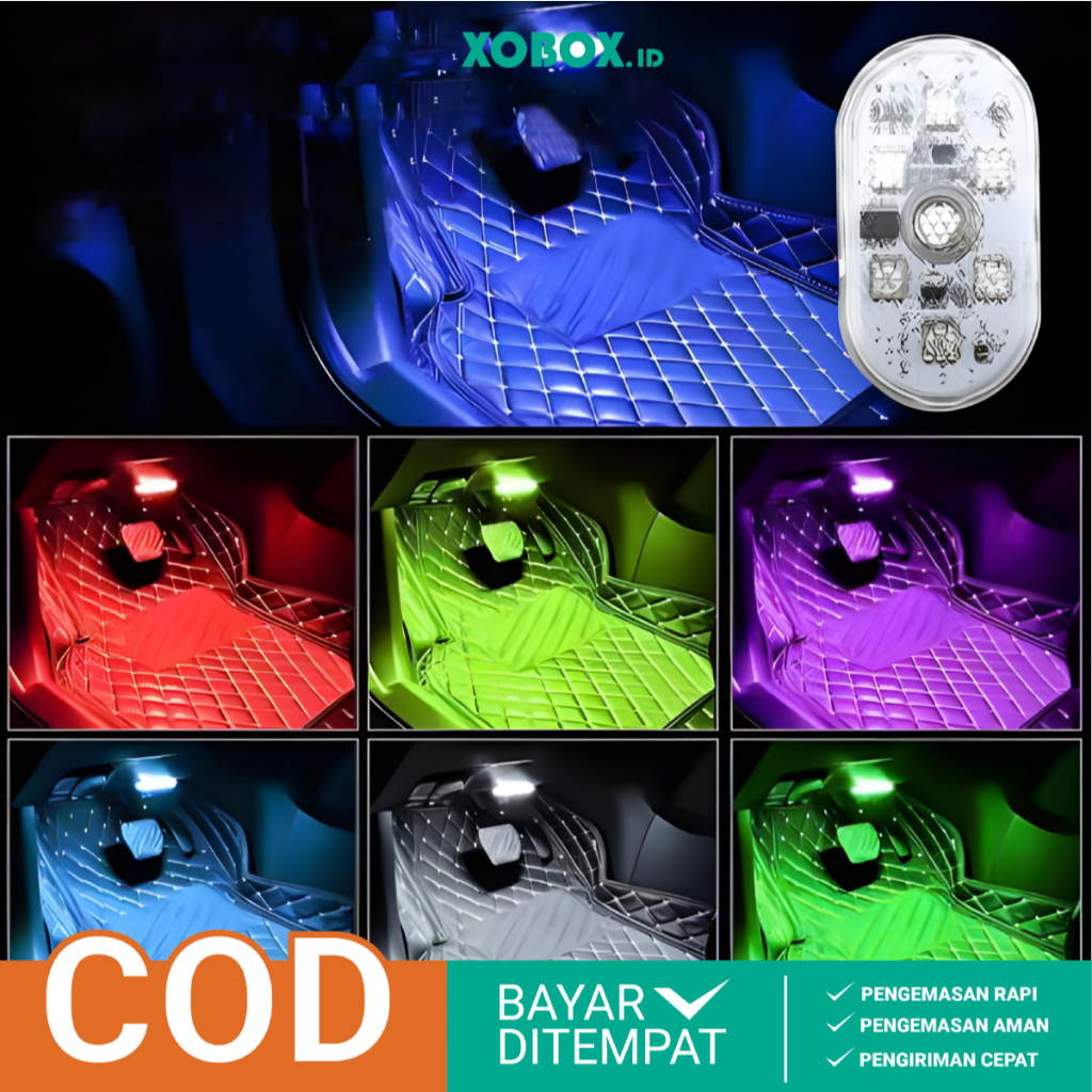 Jual Lampu Tempel LED Touchscreen Interior Dashboard Mobil 6 Lampu Led ...