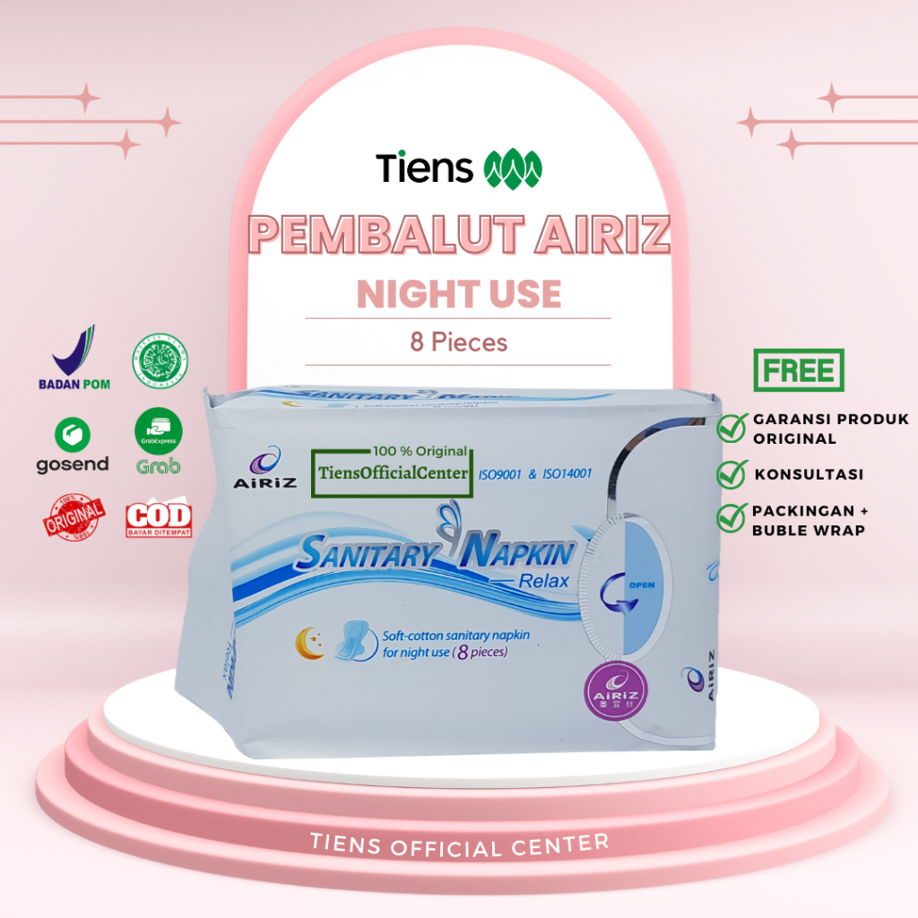 Jual Tiens Tianshi Airiz Day Night Pantyliner Pembalut Kesehatan ...