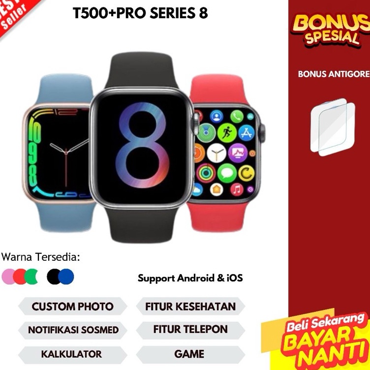 Jual Hi ORI BERGARANSI JAM TANGAN PINTAR SMARTWATCH T5PRO SERIES 8 FULL ...