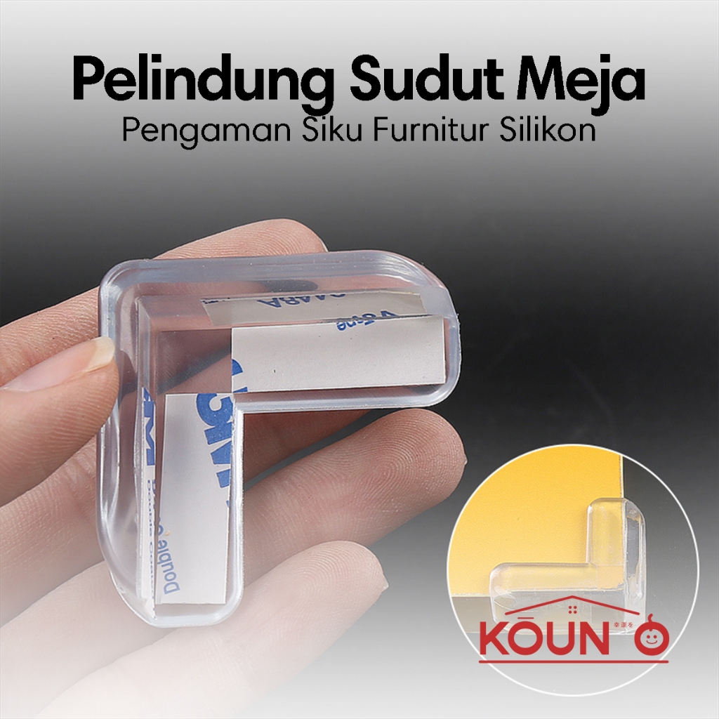 Jual Pengaman Siku Meja Transparant Type L Pelindung Sudut Meja Karet ...