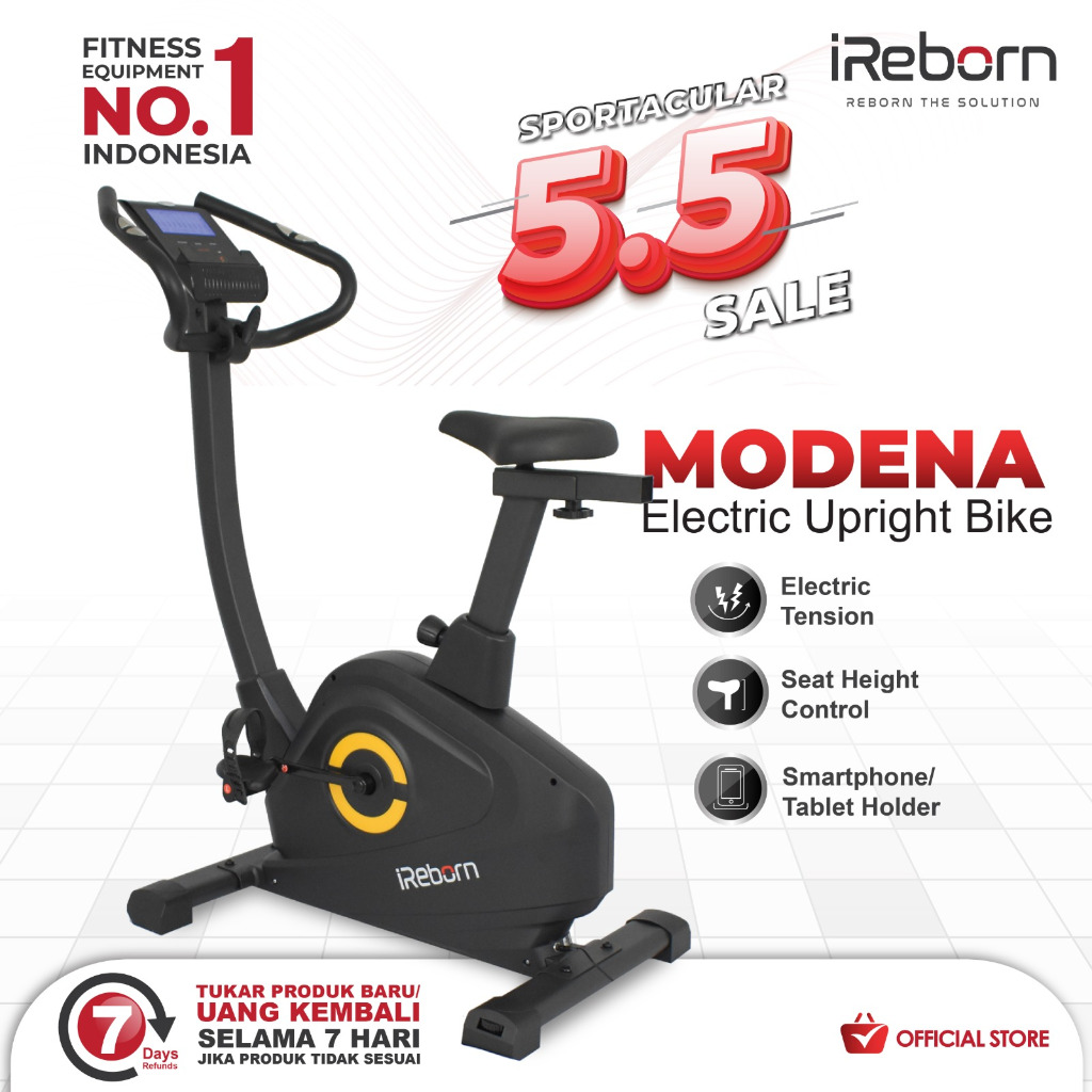 Jual Alat Fitness Sepeda Statis Elektrik Ireborn Modena Upright Bike (SURABAYA) | Shopee Indonesia