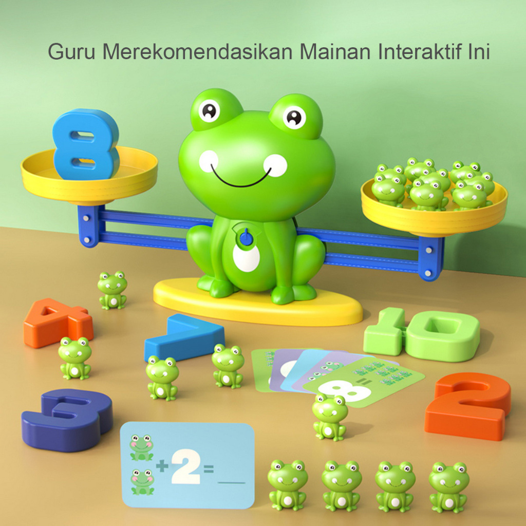 Jual mainan edukasi timbangan katak / Digital frog scale toys | Shopee ...