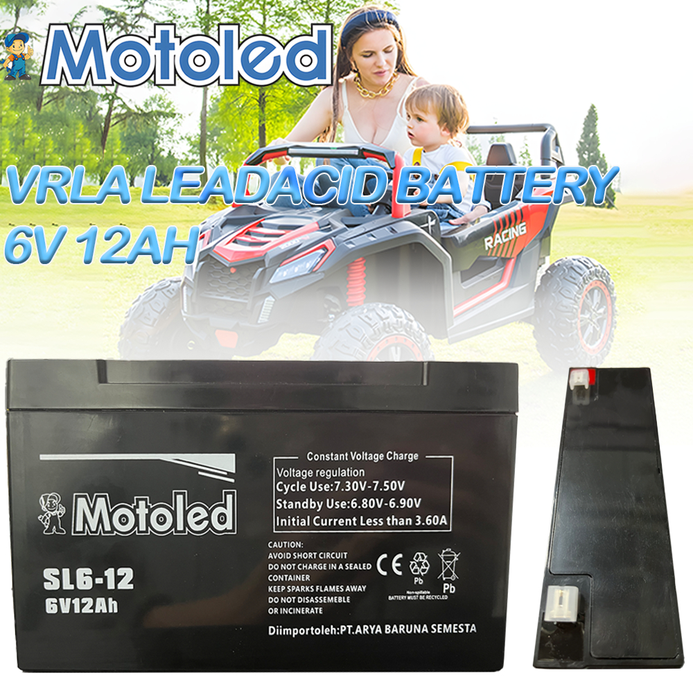 Jual MOTOLED Aki Mobil Mainan ASLI Aki 6V12AH Aki Kering Sinleader 6 ...