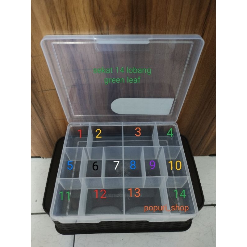 Jual GREENLEAF 1416 REIKO KOTAK PERKAKAS STORAGE BOX 14 SEKAT GREEN ...