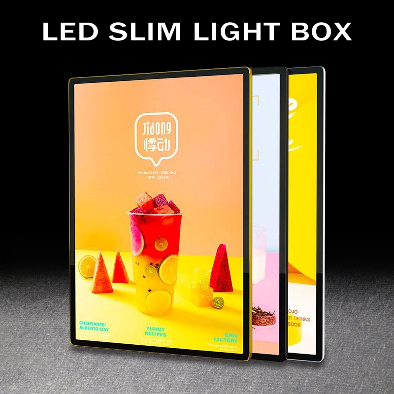 Jual Spin X Slim Light neon Box Menu Display For Wall Mount|LED cafe ...