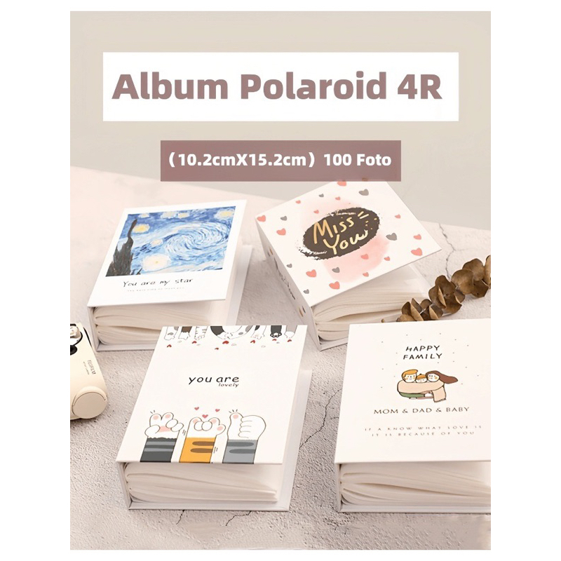 Jual Buku Album Foto Polaroid 4R 100 Slot / Buku Album foto Family ...
