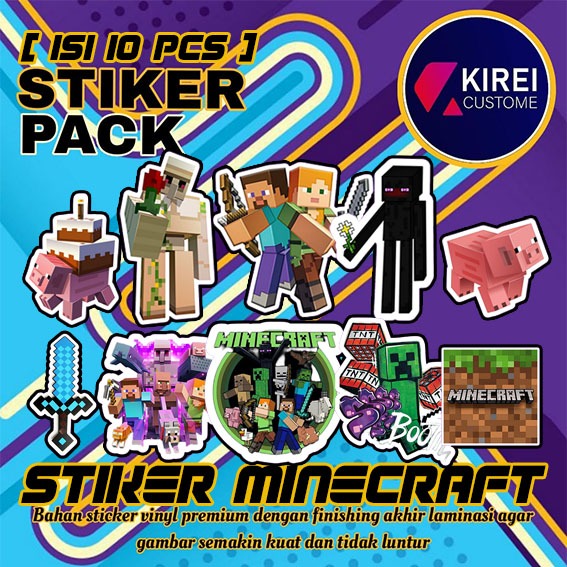 Jual STIKER MINECRAFT | Shopee Indonesia