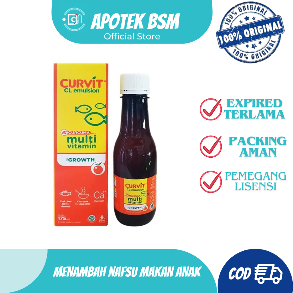 Jual Curvit CL Emulsion Multivitamin dan Suplemen Nafsu Makan Rasa ...
