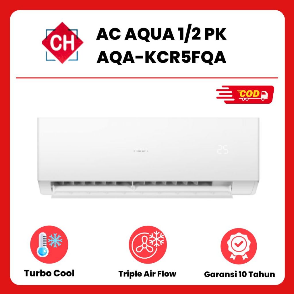Jual Aqua AC AQA KCR5FQA 1/2 PK Turbo Cooling Eco Friendly | Air Conditioner | Shopee Indonesia