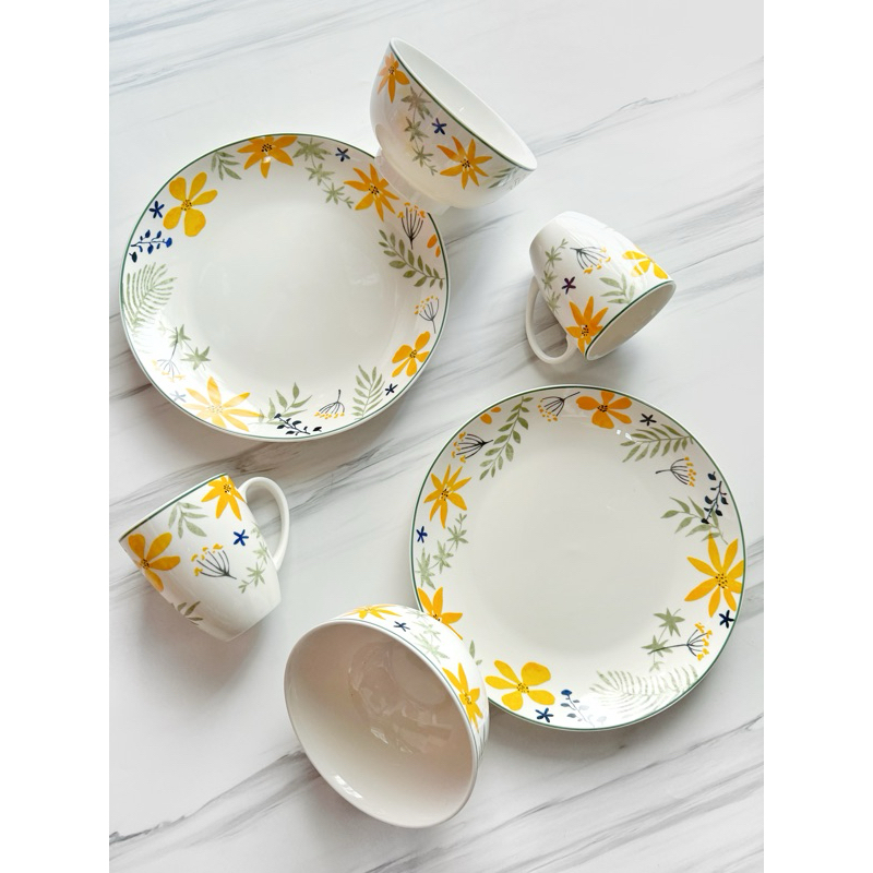 Jual Felice Yellow Dinner Set 6pcs | Shopee Indonesia