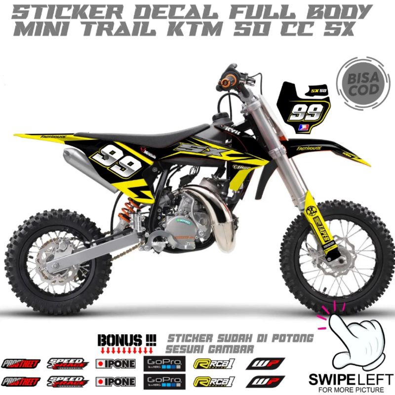 Jual Stiker Decal Motor Trail Mini Anak Full Body Variasi Motif KTM ...
