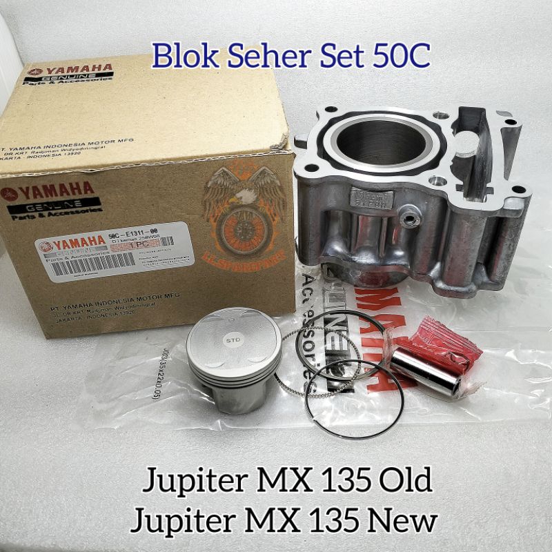 Jual CYLINDER BLOK SEHER SET KOMPLIT YAMAHA 50C KUALITAS ASLI ORIGINAL JUPITER MX OLD JUPITER ...