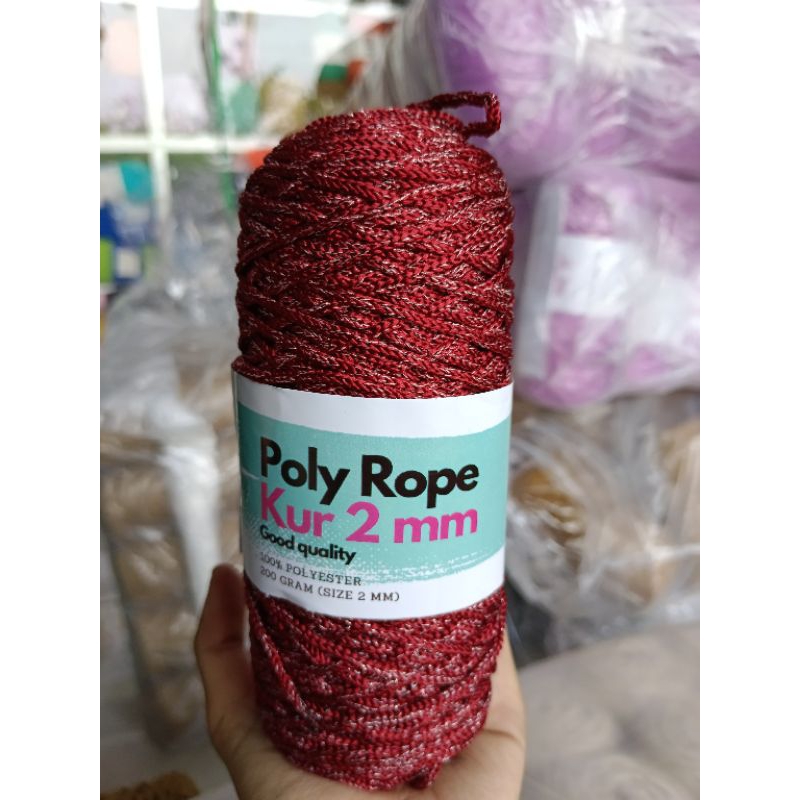 Jual Benang Rajut Poly Rope 2mm (200 gram) | Shopee Indonesia