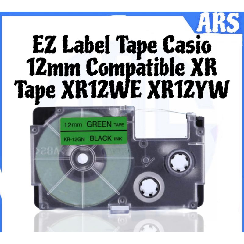 Jual EZ Label Tape Casio 12mm Compatible XR Tape XR12WE XR12YW | Shopee ...