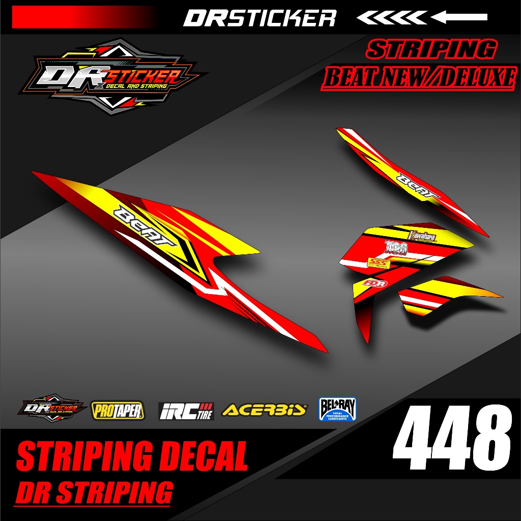 Jual 448 (Cod) Striping Honda Beat 2020 Semifull / Striping Beat Cbs ...