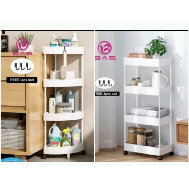 Jual Rak 4 susun square /sudut roda serbaguna | Shopee Indonesia