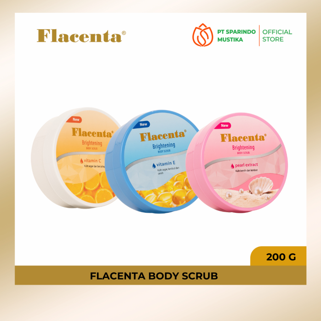 Jual FLACENTA Body Scrub 200gr Lulur Pemutih Badan/Mandi Susu/Sabun ...