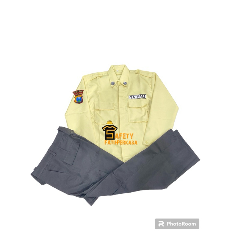 Jual Seragam Pdh Satpam Krem Setelan Security Cream Pakaian Dinas Harian Coklat Krem Satpam ...