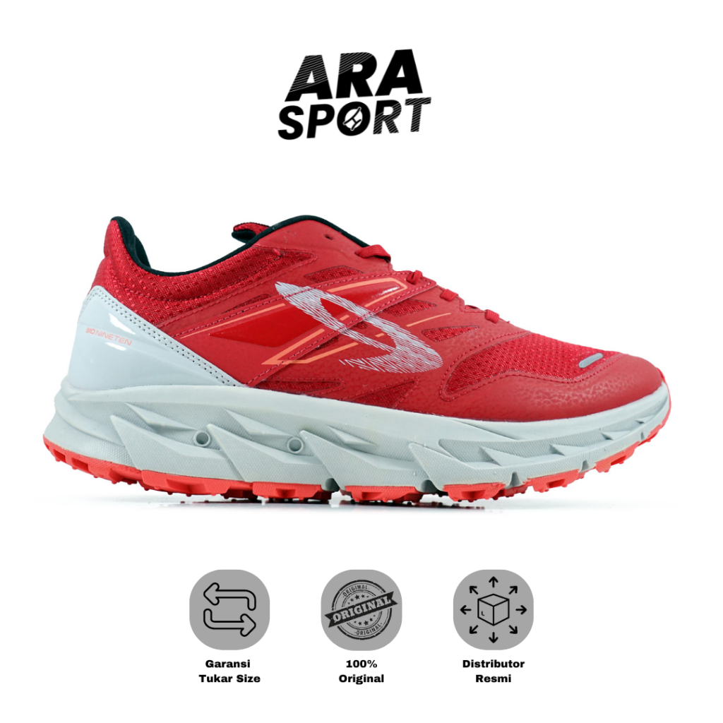 Jual SEPATU TRAIL RUNNING 910 ORIGINAL YUZA EVO - MERAH/CREAM/ABU MUDA ...