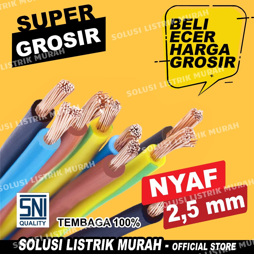 Jual Kabel NYAF 2,5mm Serabut Kabel Body Serabut NYAF 1 x 2,5 mm Listrik Harga Per Meter ...